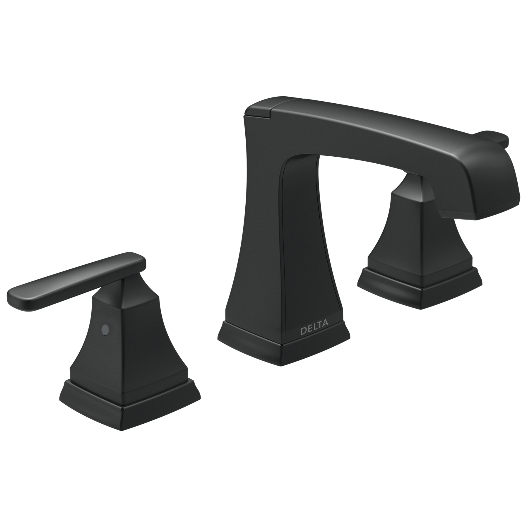 Two Handle Widespread Lavatory Faucet - Metal Pop-Up in Matte Black 3564-BLMPU-DST | Delta Faucet