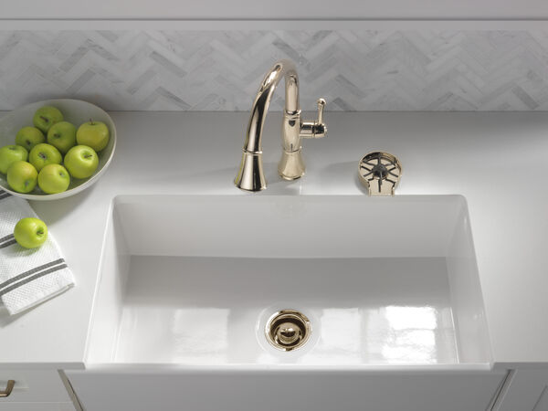 Metal Glass Rinser in Polished Nickel GR250-PN | Delta Faucet