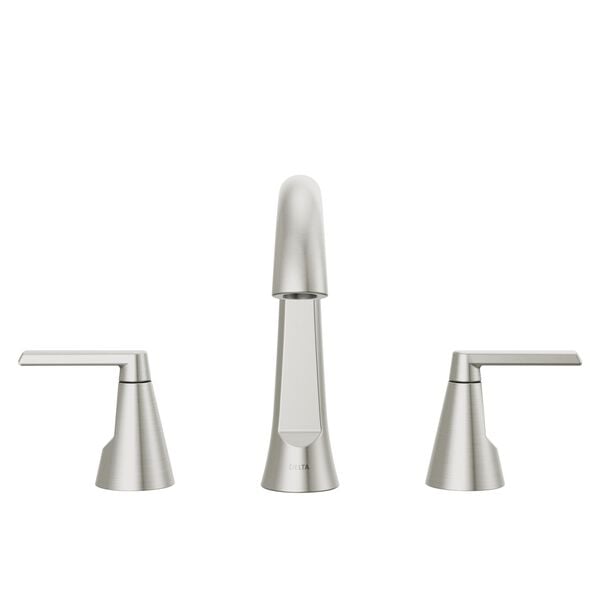 Two Handle Widespread Bathroom Faucet in Spotshield Brushed Nickel 35832LF-SP | Delta Faucet