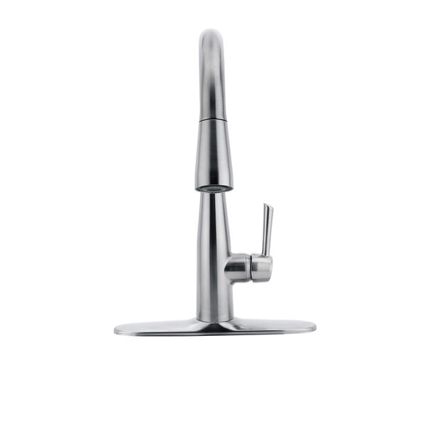 Single Handle Pull-down Kitchen Faucet (Recertified) in Arctic ...