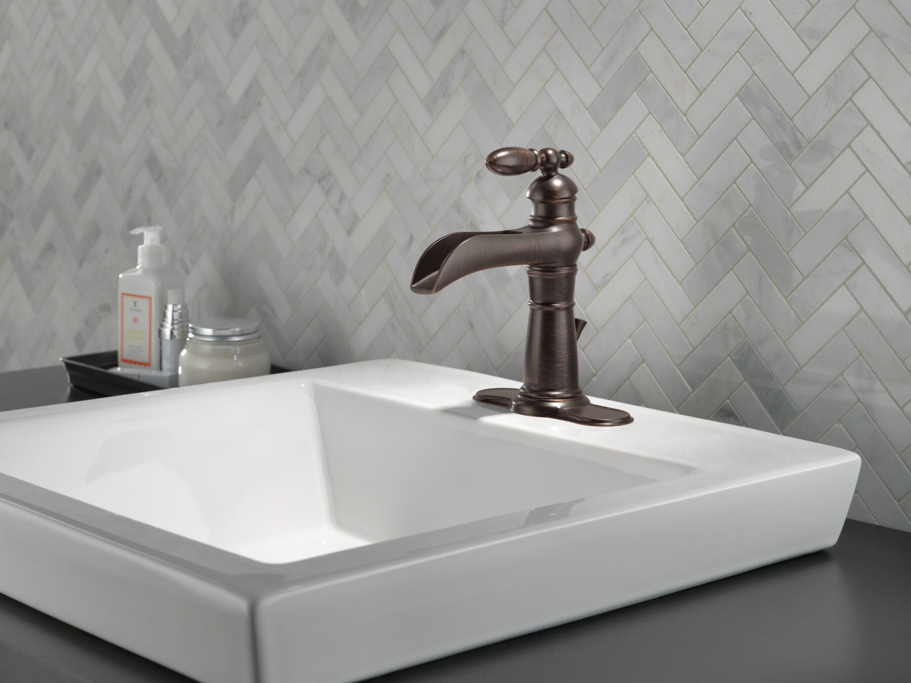 Single Handle Channel Bathroom Faucet in Venetian Bronze 554LF-RB ...