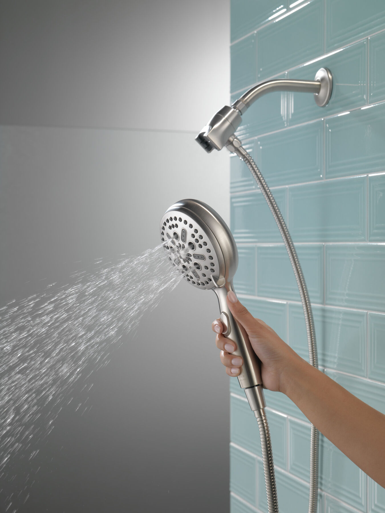 7-Setting SureDock Magnetic Hand Shower in Stainless 54810-SS-PK ...
