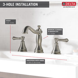 Two Handle Widespread Bathroom Faucet - Metal Pop-Up (Recertified) in ...