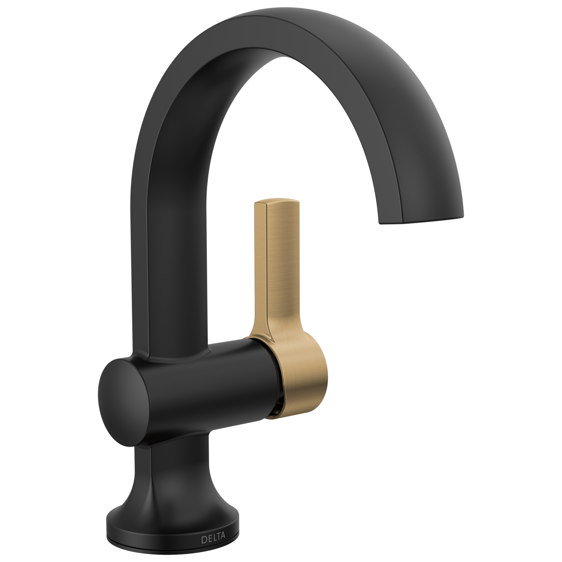 Single Handle Bathroom Faucet in Matte Black / Champagne Bronze 15855LF ...