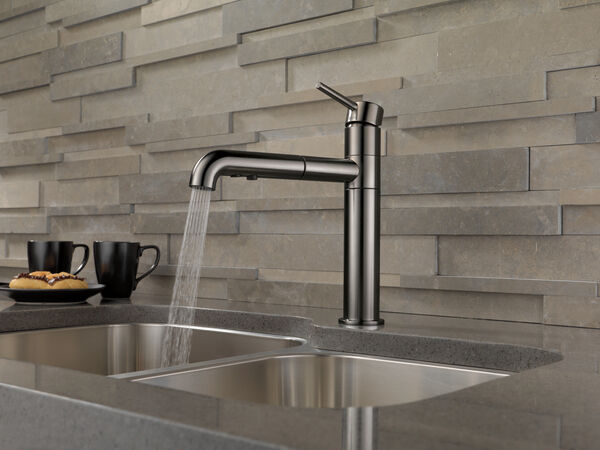 Pull-Out Kitchen Faucet 1L (Recertified) in Black Stainless 4159-KS-DST ...