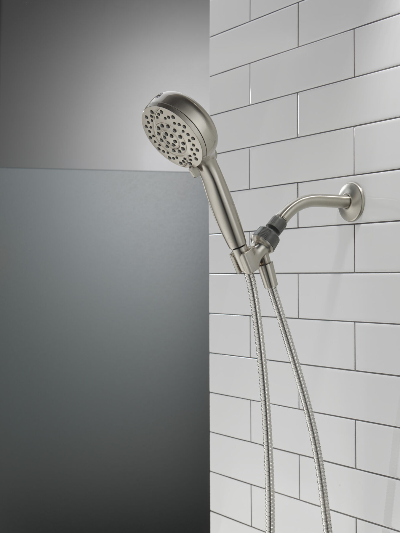 6-Setting Hand Shower with Cleaning Spray in Spotshield Brushed Nickel ...