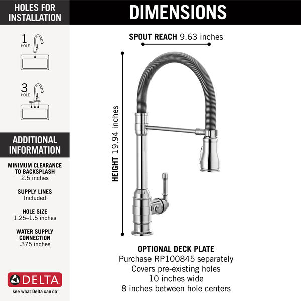 Single Handle Pull-Down Kitchen Faucet With Spring Spout in Chrome 9690 ...