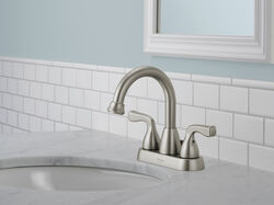 Two Handle Centerset Bathroom Faucet (Recertified) in Stainless B2511LF ...