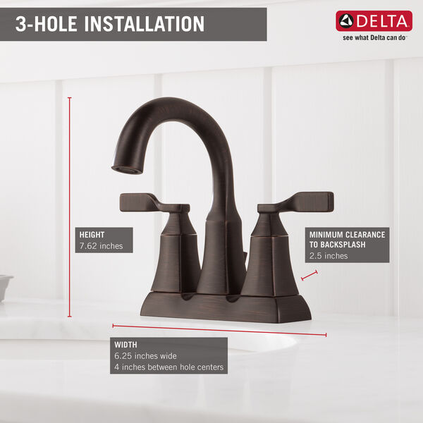 Two Handle Centerset Bathroom Faucet in Venetian Bronze 25766LF-RB ...