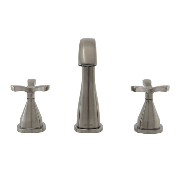 Two Handle Widespread Bathroom Faucet in Lumicoat® Stainless 357766-SS-PR-MPU-DST | Delta Faucet