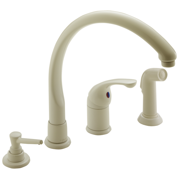 Single Handle Kitchen Faucet in Biscuit 174-BSWF | Delta Faucet