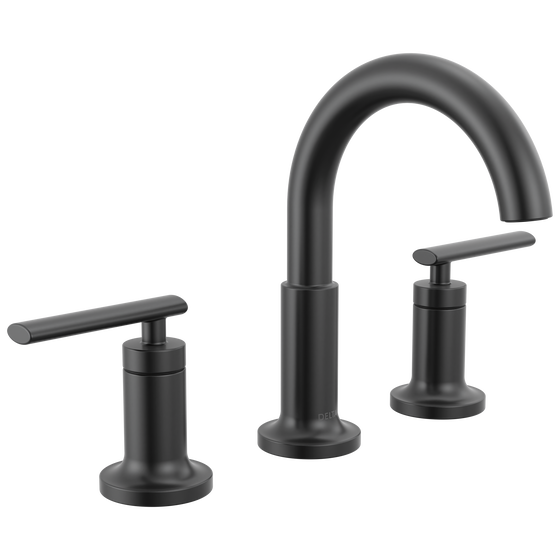 Two Handle Widespread Bathroom Faucet in Matte Black 35442-BLMPU-DST | Delta Faucet