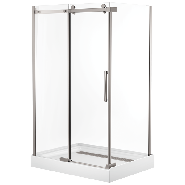 Corner Shower Glass Panel in Stainless B1112912-4836-SS | Delta Faucet