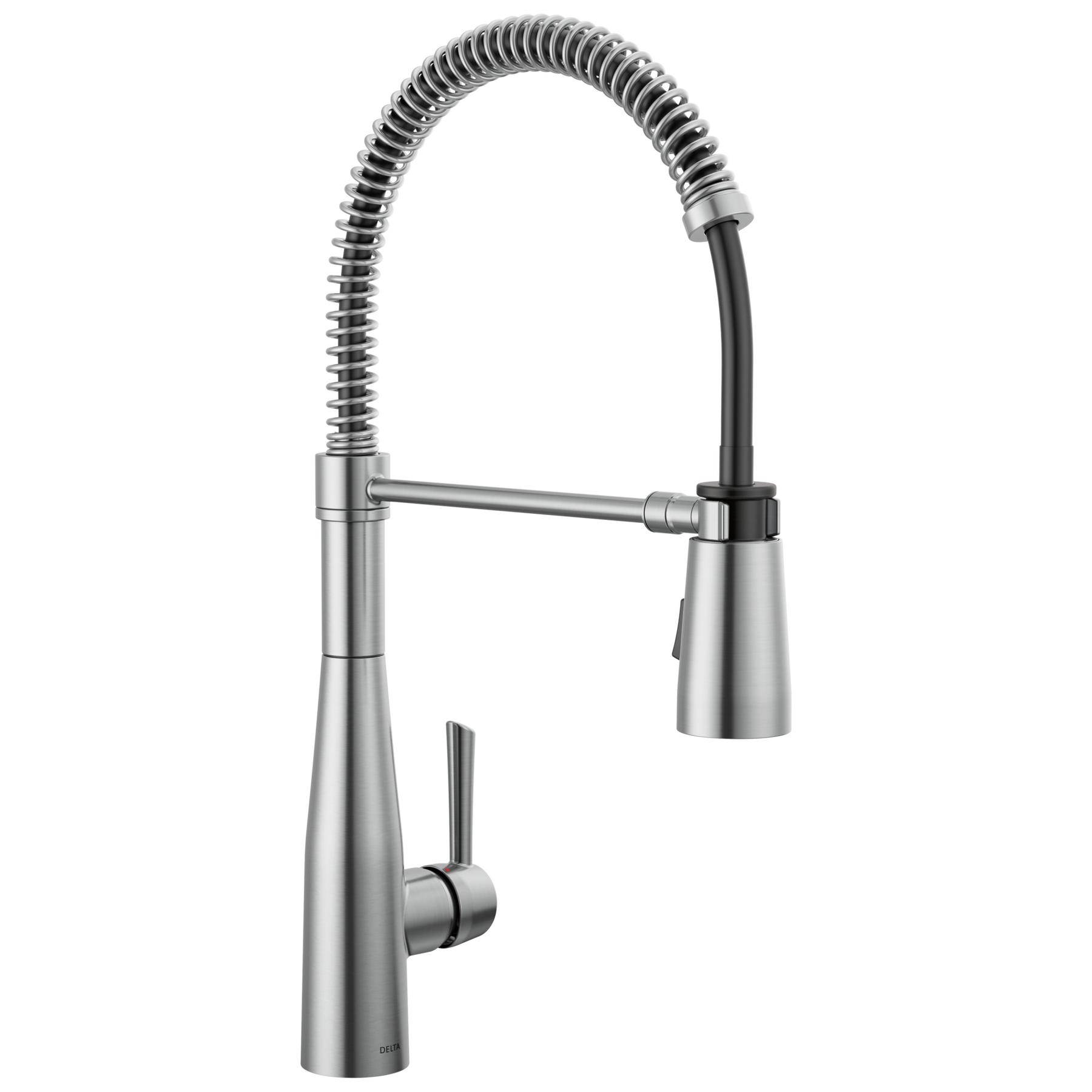 Single-Handle Pull-Down Spring Kitchen Faucet in Arctic Stainless 9613 ...