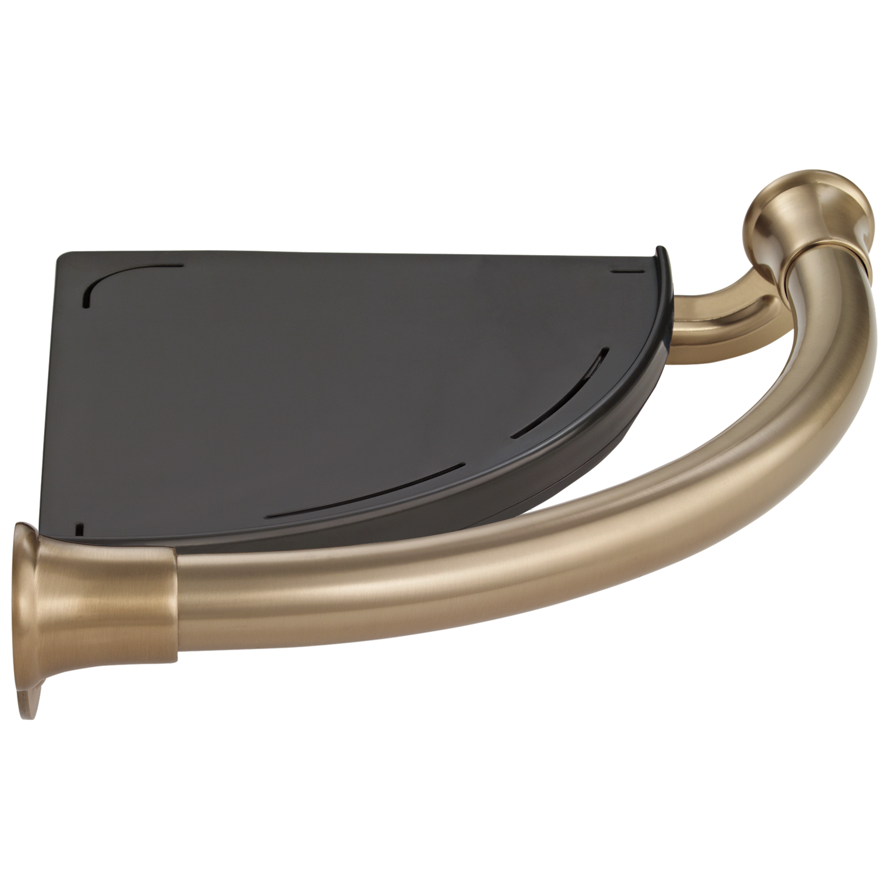 Transitional Corner Shelf with Assist Bar in Champagne Bronze 41416-CZ ...