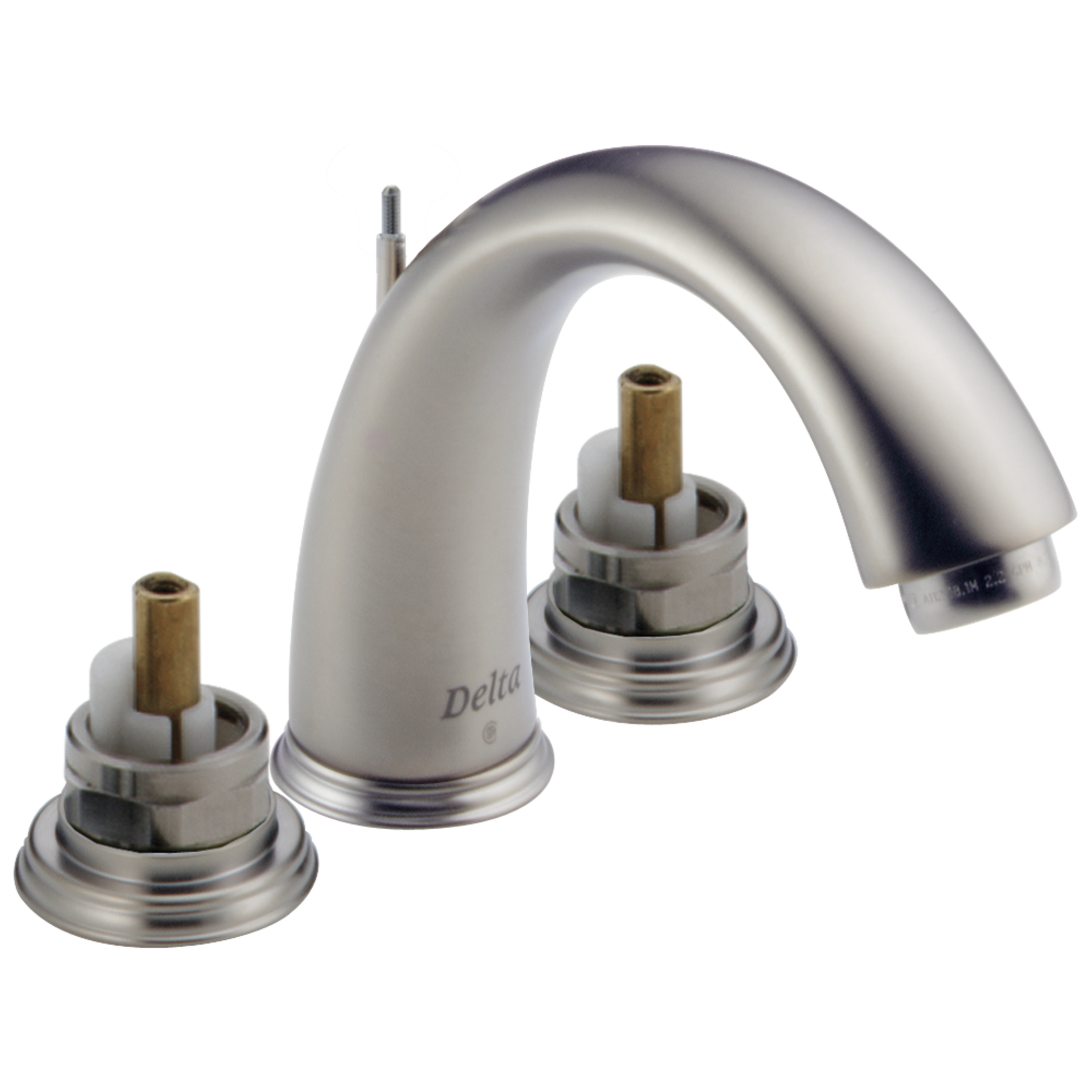 Two Handle Mini-Widespread Bathroom Faucet in Stainless 4530-SSLHP | Delta Faucet