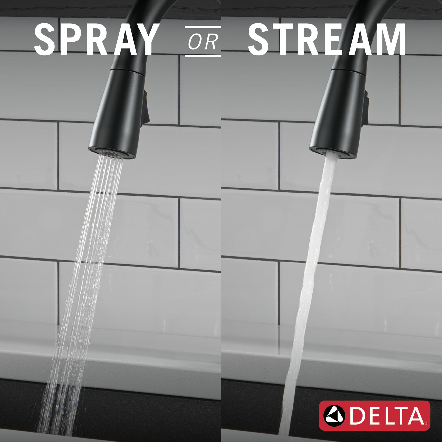 Touch2O® Technology Kitchen Faucet with Touchless Technology in Matte ...