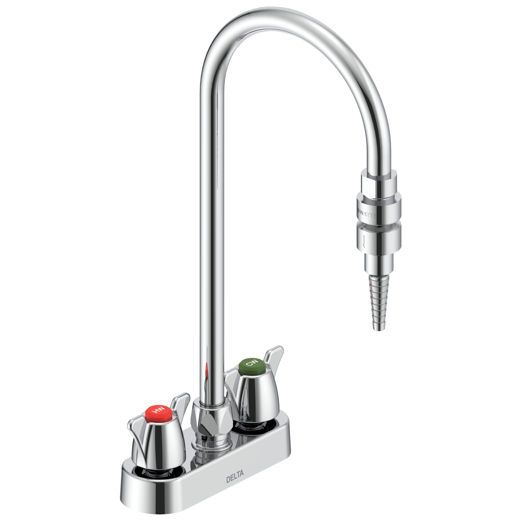 Two Handle 4 In Deck-mount Laboratory Mixing Faucet in Chrome W6720-9 ...