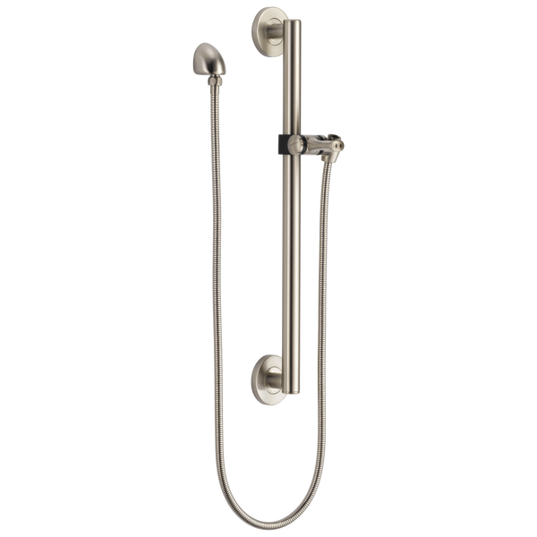 Adjustable Slide Bar / Grab Bar Assembly with Elbow in Stainless 51600 ...