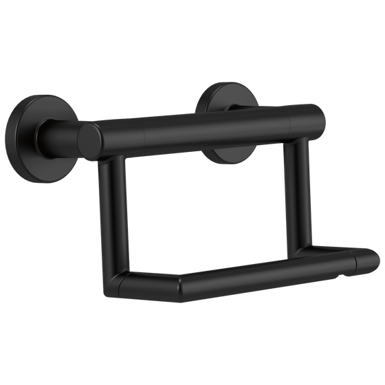 Delta Contemporary Tissue Holder with Assist Bar in Matte Black 41550 ...