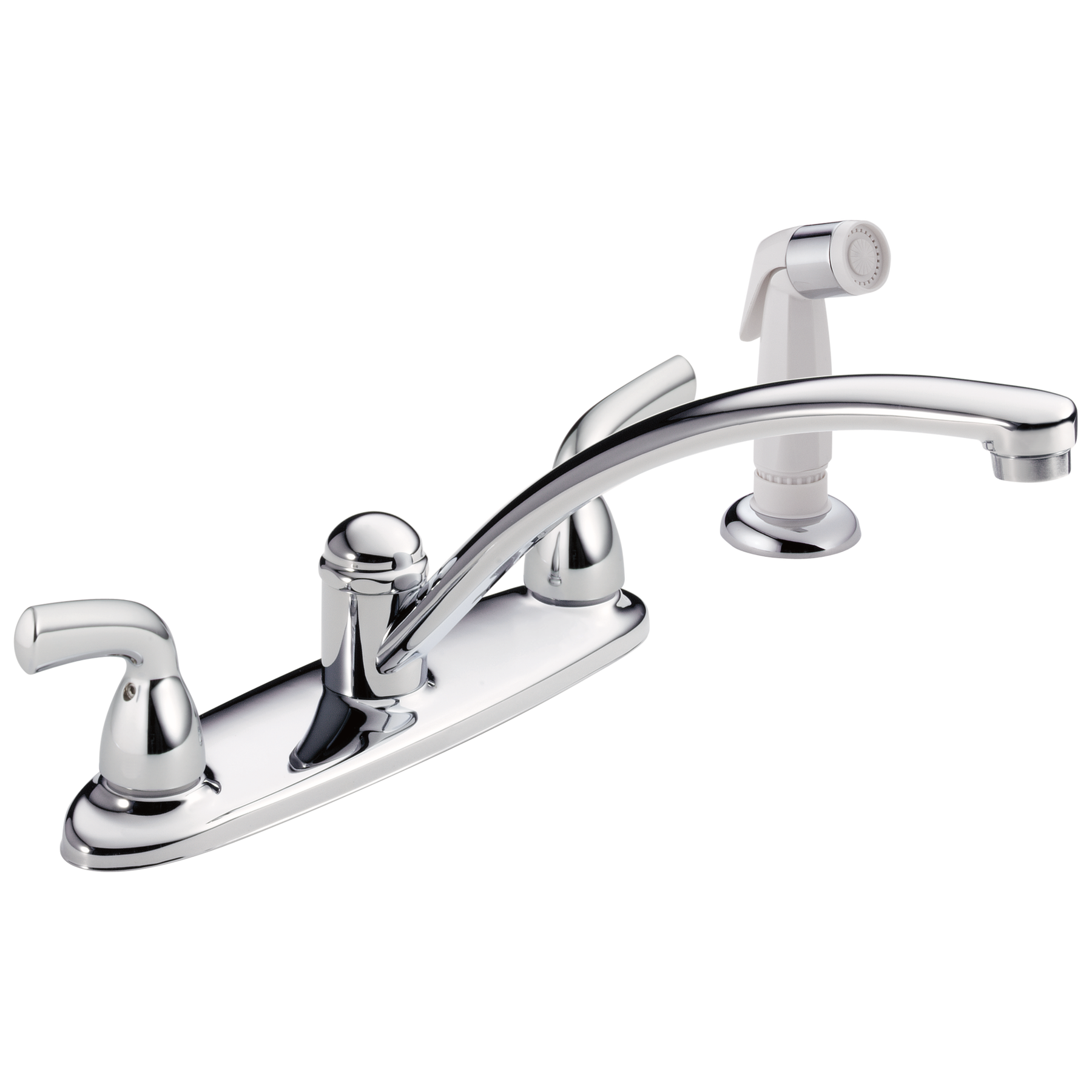 Two Handle Kitchen Faucet with Spray in Chrome B2410LF | Delta Faucet