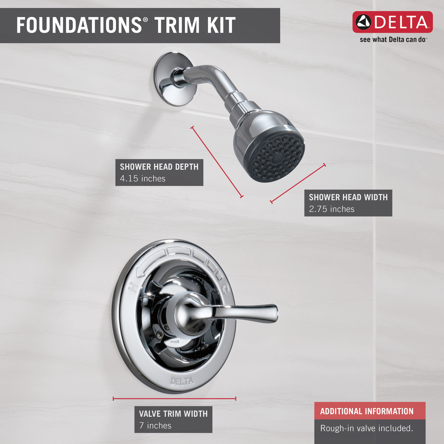 Single Handle Shower in Chrome B112900 | Delta Faucet