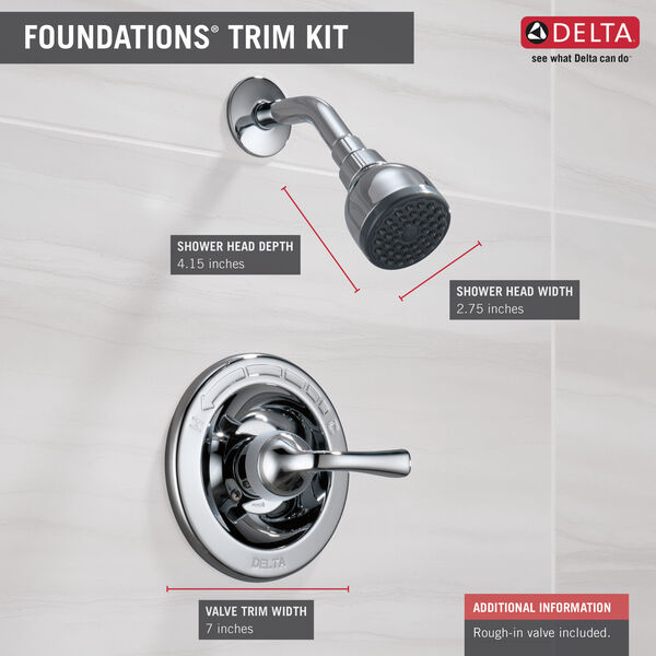 Single Handle Shower in Chrome B112900 | Delta Faucet