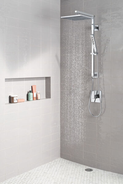 Emerge® 26" Angular Shower Column in Lumicoat Chrome 58420-PR | Delta ...