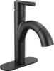 Single Handle Pull-Down Bathroom Faucet in Matte Black 15749LF-BLPD | Delta Faucet