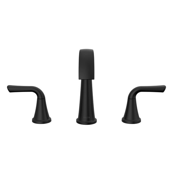 Widespread Bathroom Faucet 2L (Recertified) in Matte Black 35890LF-BL-R | Delta Faucet