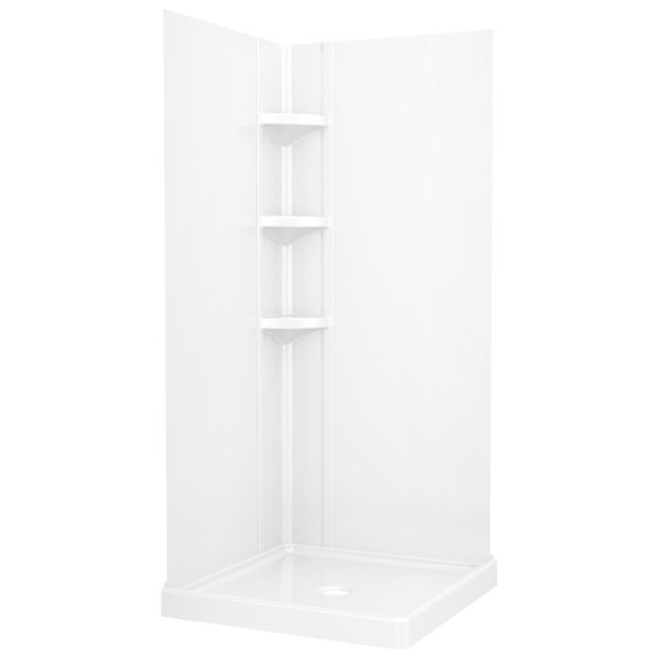 32” x 32” Corner Shower Base in White B111306-3232-WH | Delta Faucet