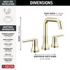 Two Handle Widespread Bathroom Faucet in Polished Nickel 3554-PNMPU-DST | Delta Faucet