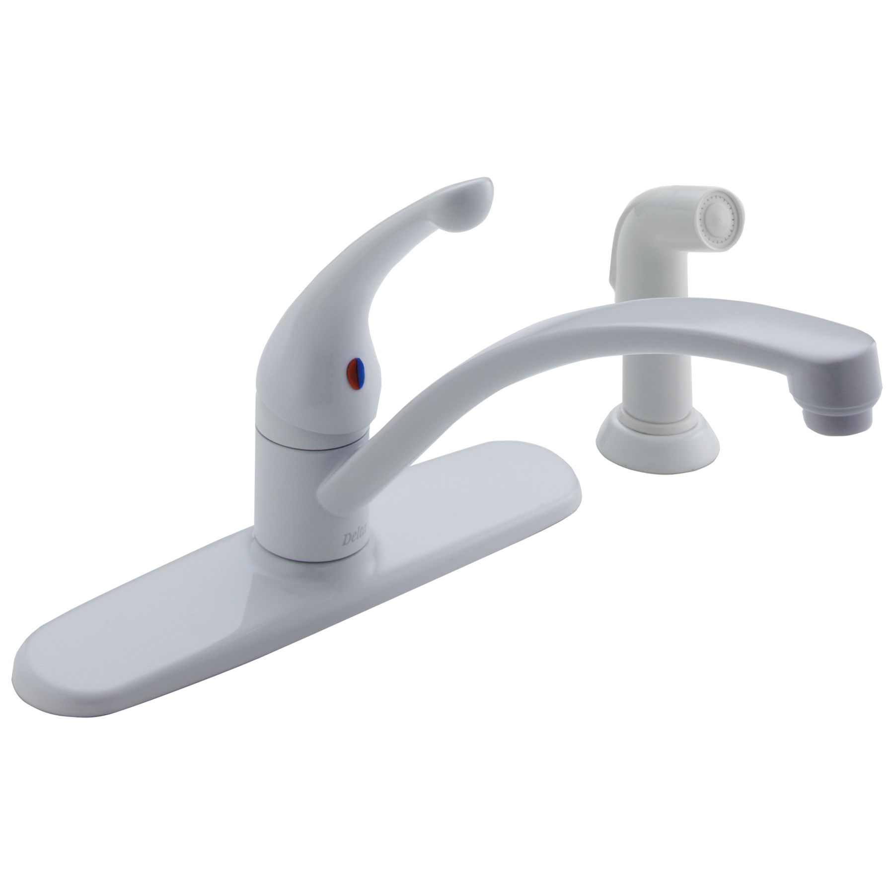 Single Handle Kitchen Faucet in White 440-WH | Delta Faucet