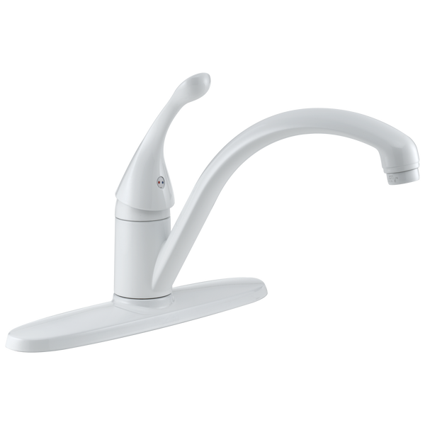 Single Handle Kitchen Faucet in White 140-WH-DST | Delta Faucet