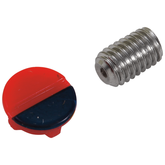 Handle Set Screw & Button - Red & Blue RP46391 | Delta Faucet