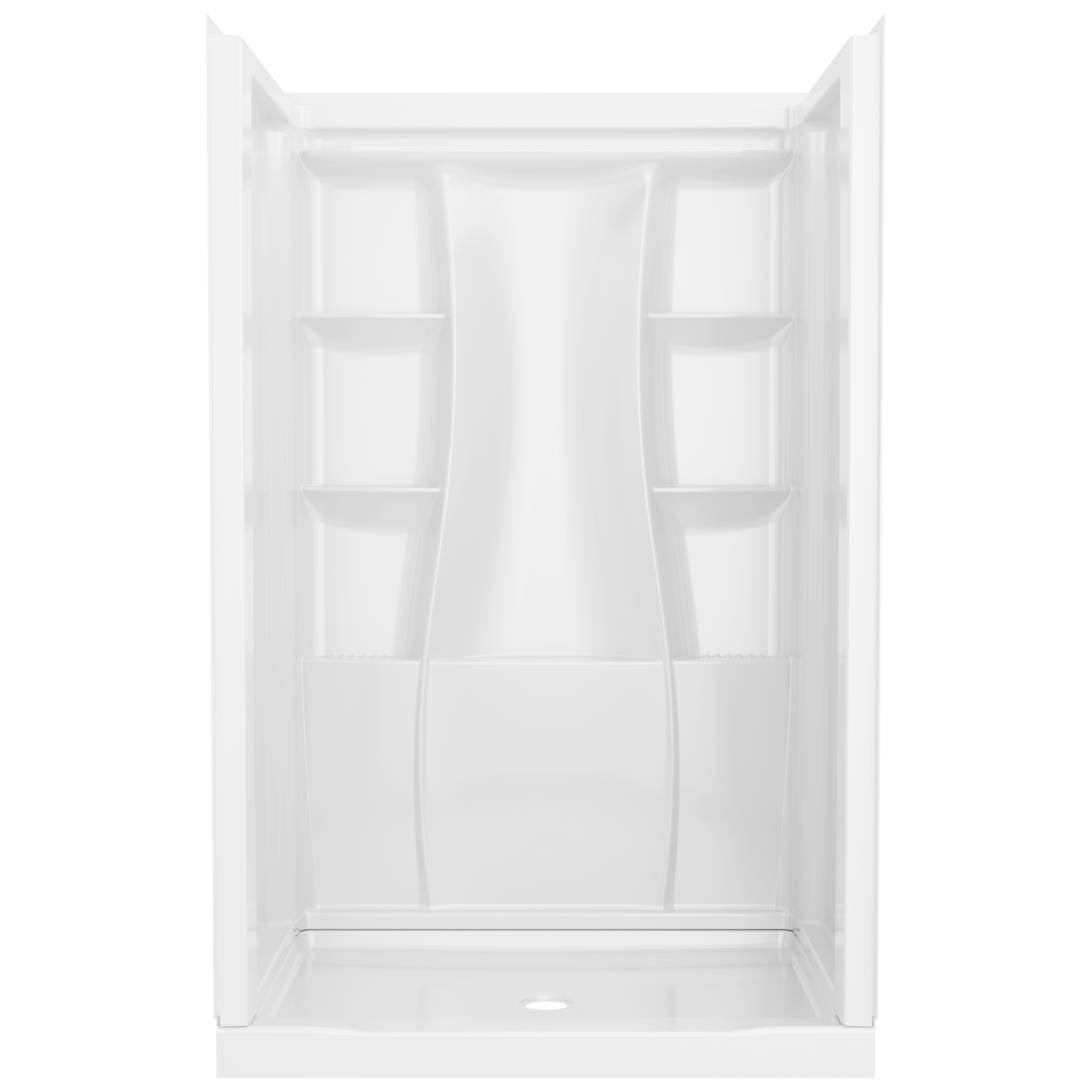 48x34 Alcove Shower Bundle - Center in High Gloss White BVS2-C5131-WH ...