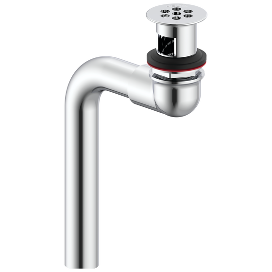 Cast Offset Lavatory Waste with Open Grid Strainer in Chrome 33T290 ...