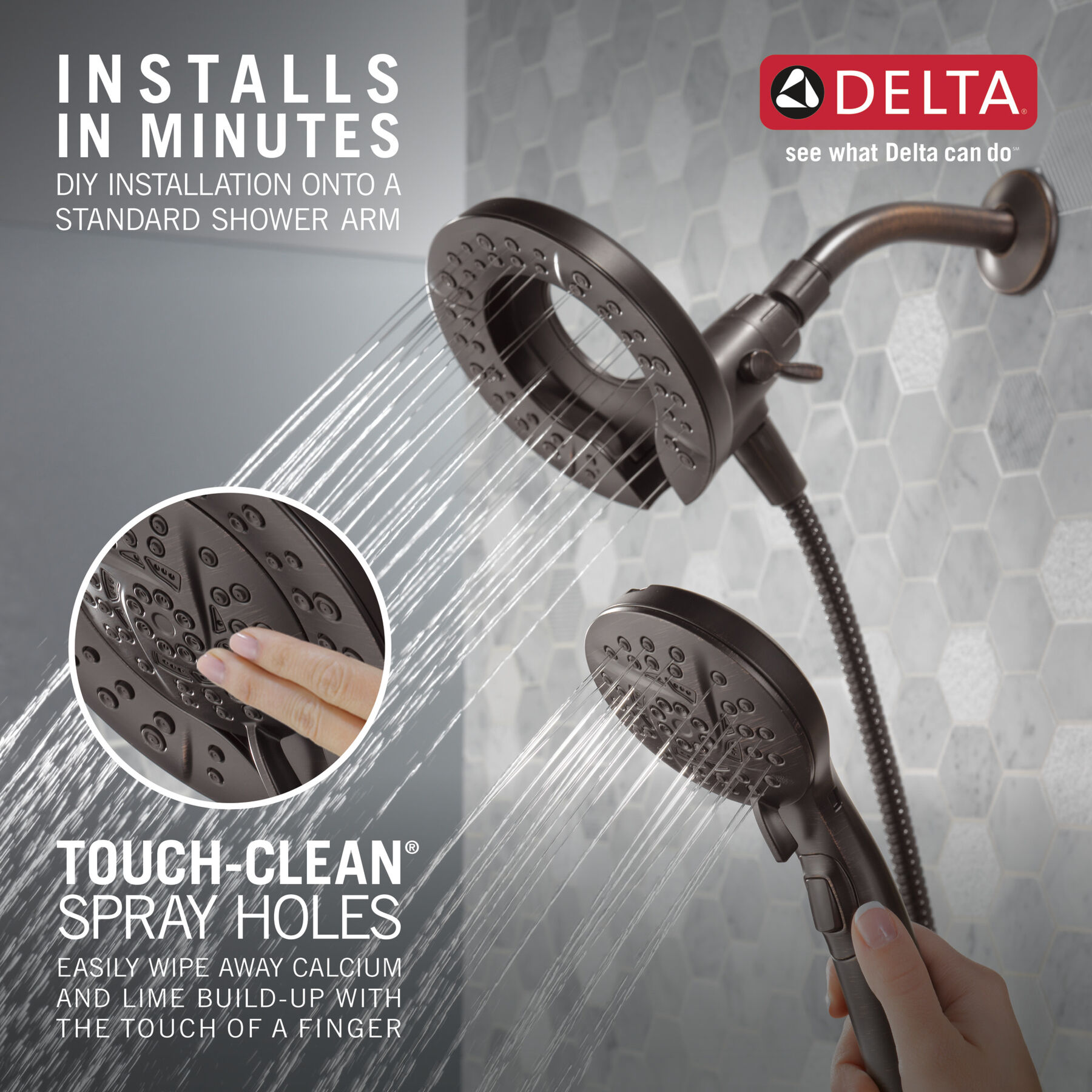 5-Setting In2ition® Two-in-One Shower in Venetian Bronze 75585RB ...