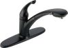 Single Handle Pull-Out Kitchen Faucet in Matte Black 470-BL-DST | Delta ...