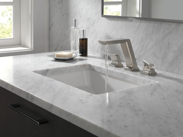 Two Handle Widespread Bathroom Faucet (Recertified) in Stainless 3599LF ...