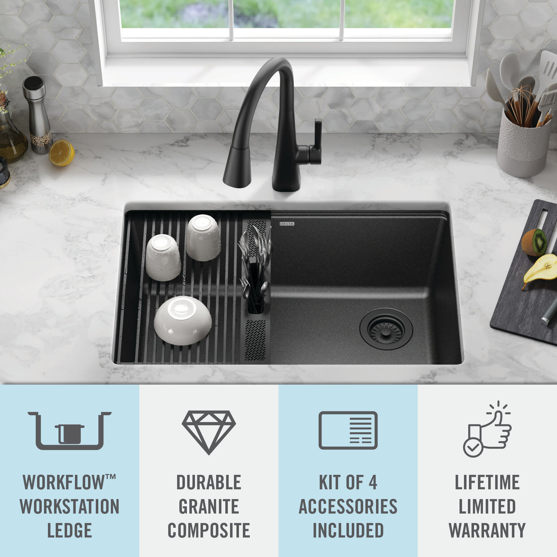 black undermount sink