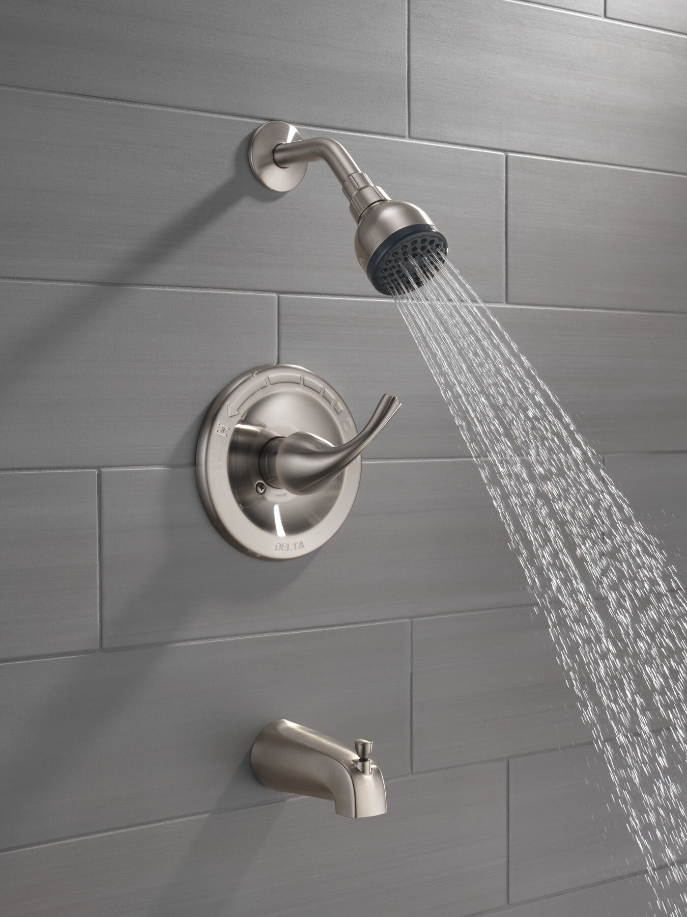 Single Handle Tub and Shower in Stainless B114915C-SS | Delta Faucet