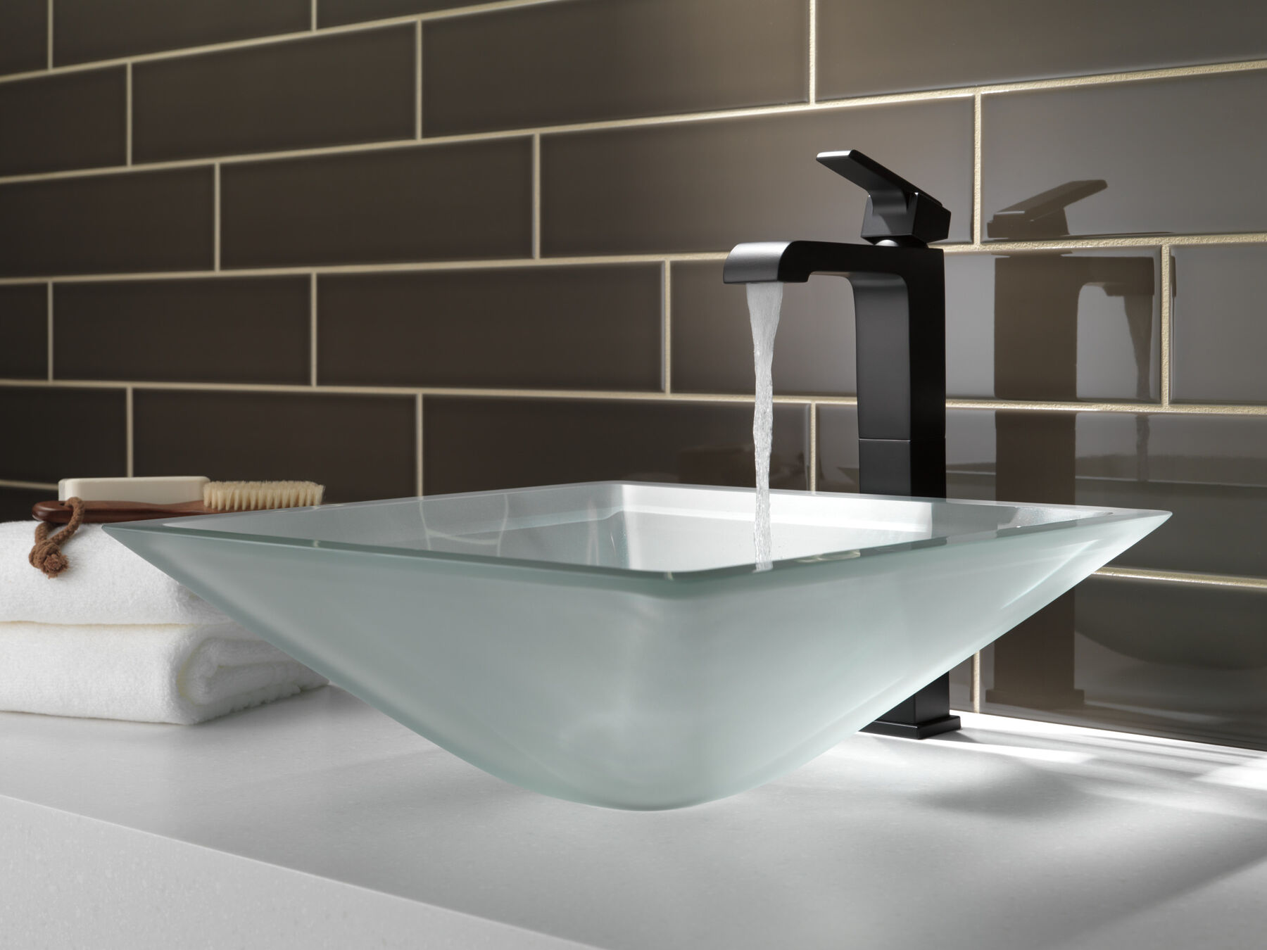Vessel Bathroom Faucet w/Riser (Recertified) in Matte Black 767LF-BL-R ...
