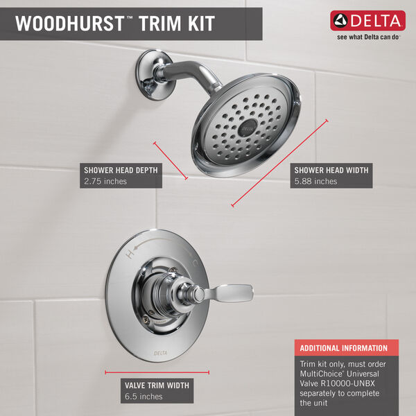 Shower Trim (Recertified) in Chrome T14232-R | Delta Faucet