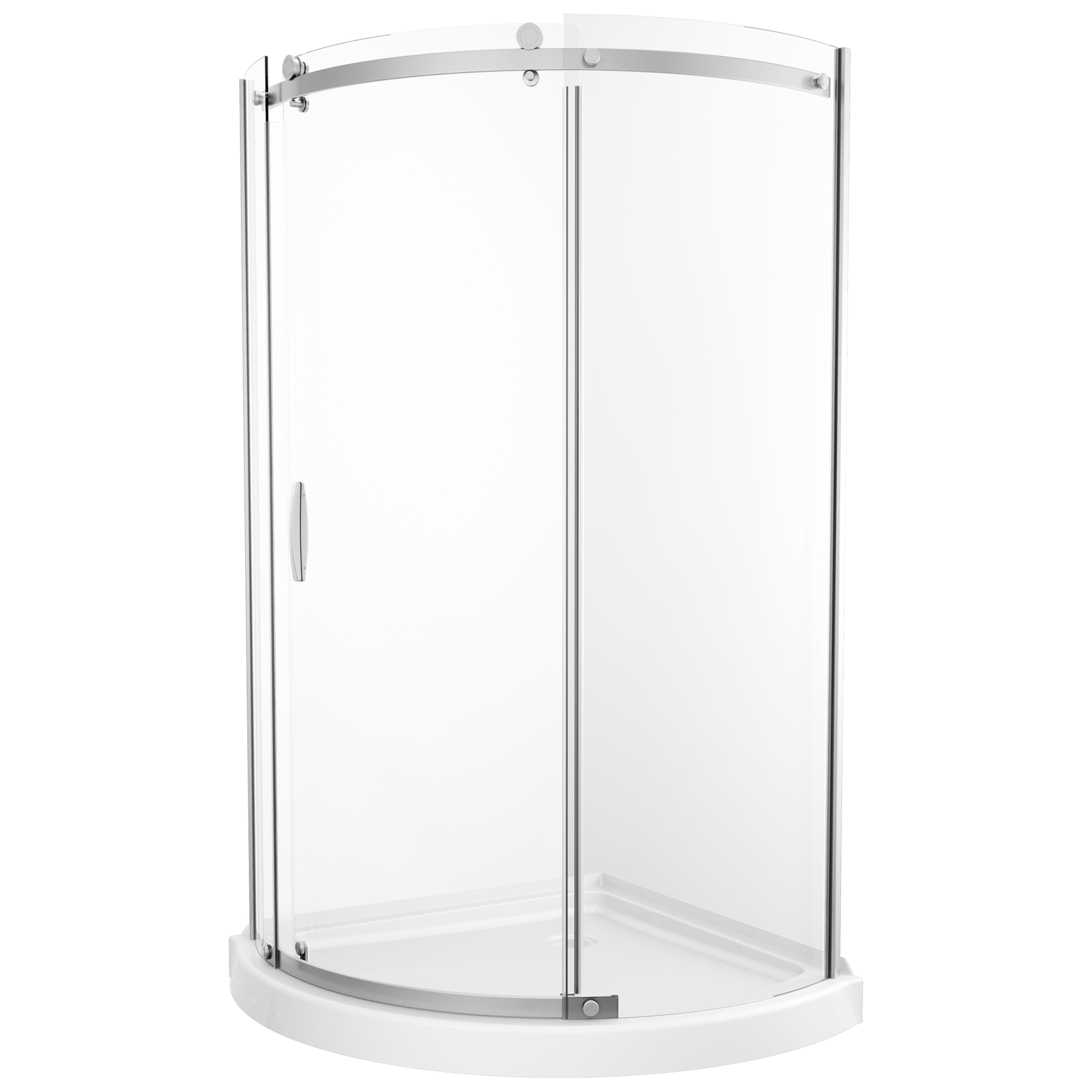 38'' Round Corner Shower Base in High Gloss White B711917-3838-WH ...