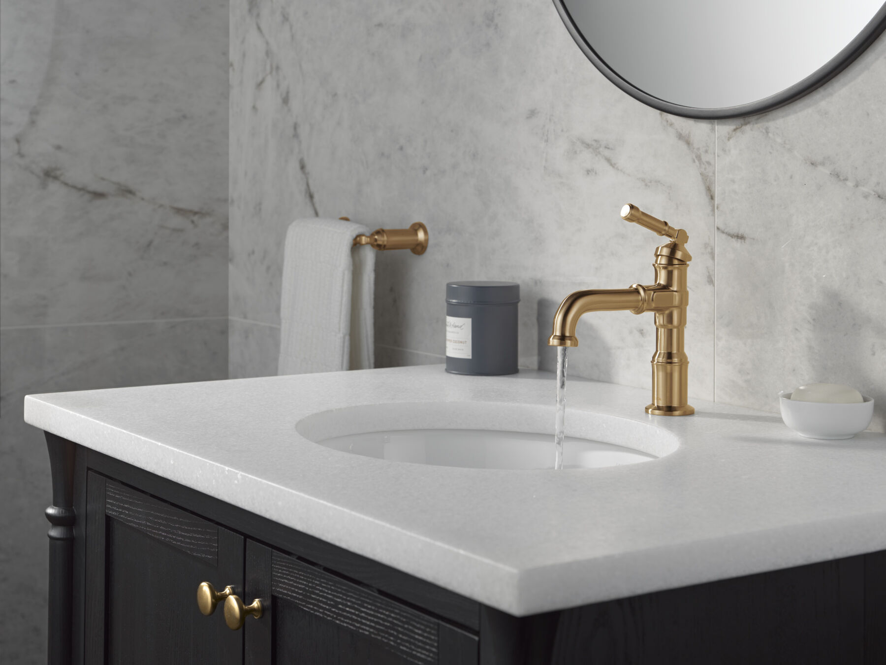 Single Handle Bathroom Faucet in Lumicoat® Champagne Bronze 584-CZ-PR ...