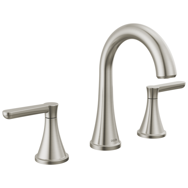 Two Handle Widespread in Spotshield Brushed Nickel 35860LF-SP | Delta Faucet