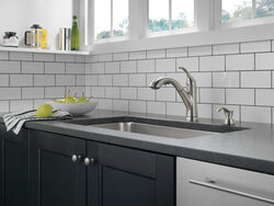 Single Handle Pull-Down Kitchen Faucet with Soap Dispenser and ...