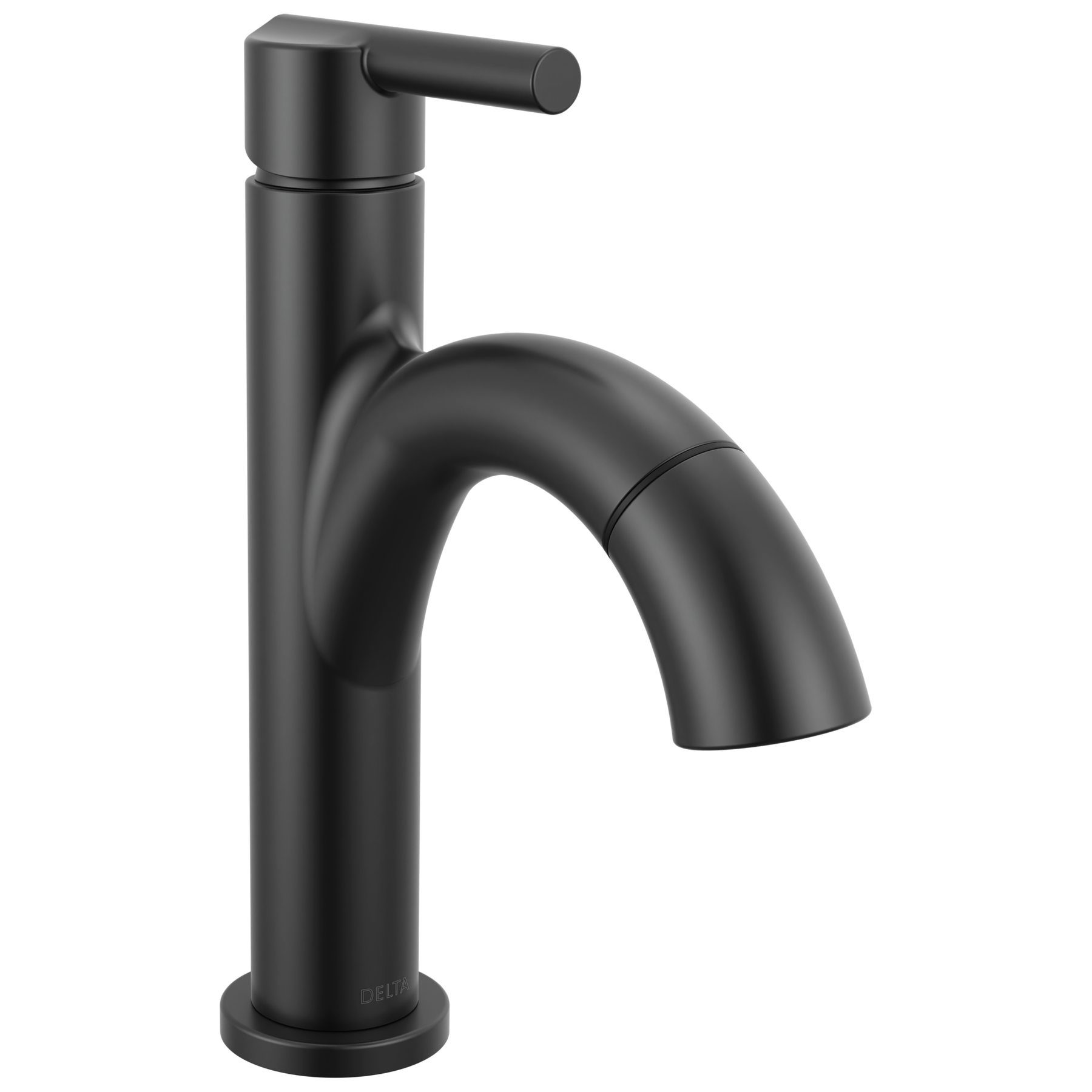 Single Handle Pull-Down Bathroom Faucet in Matte Black 15749LF-BLPD | Delta Faucet