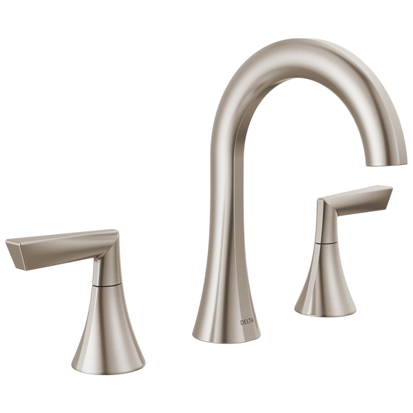 Two Handle Widespread Bathroom Faucet in Spotshield Brushed Nickel 35874LF-SP | Delta Faucet